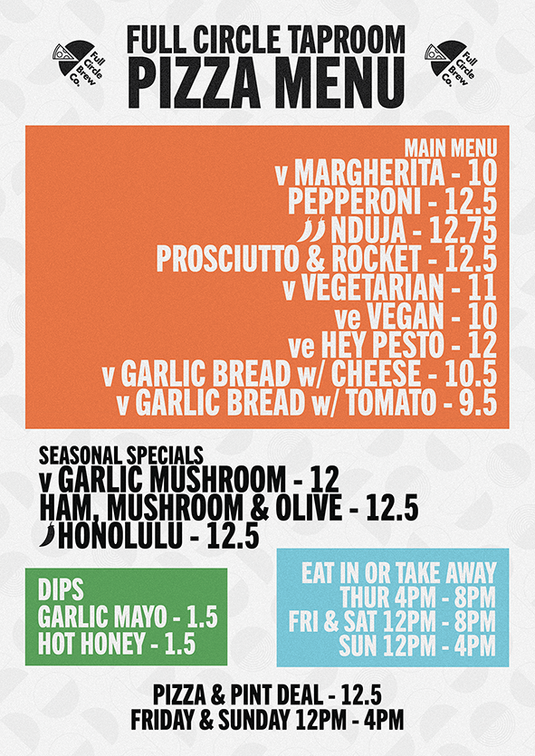 Untappd Menu – Full Circle Brew Co